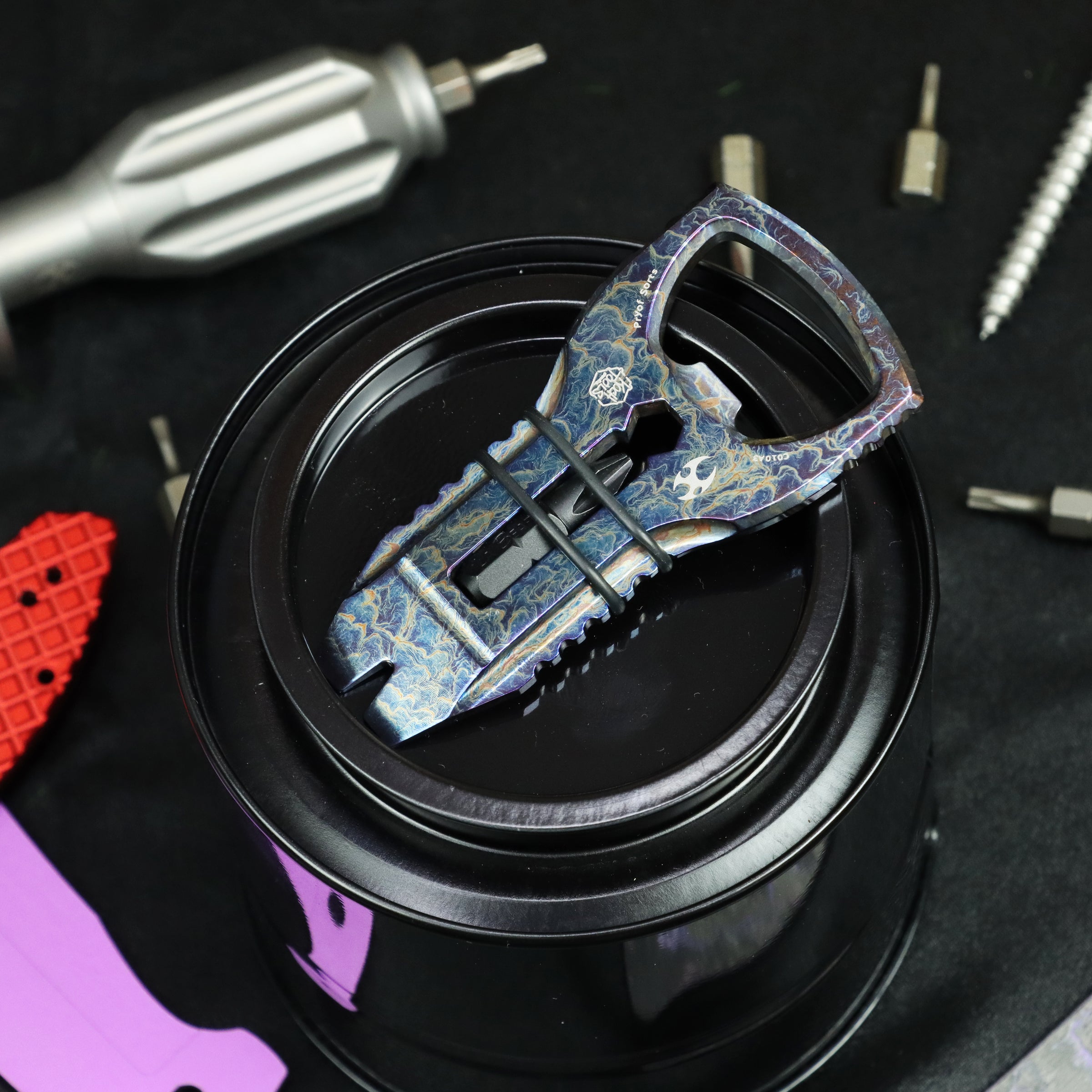 Kansept EDC PryofSorts C010A3 EDC Multi-Tool | Titanium with Lightning ...