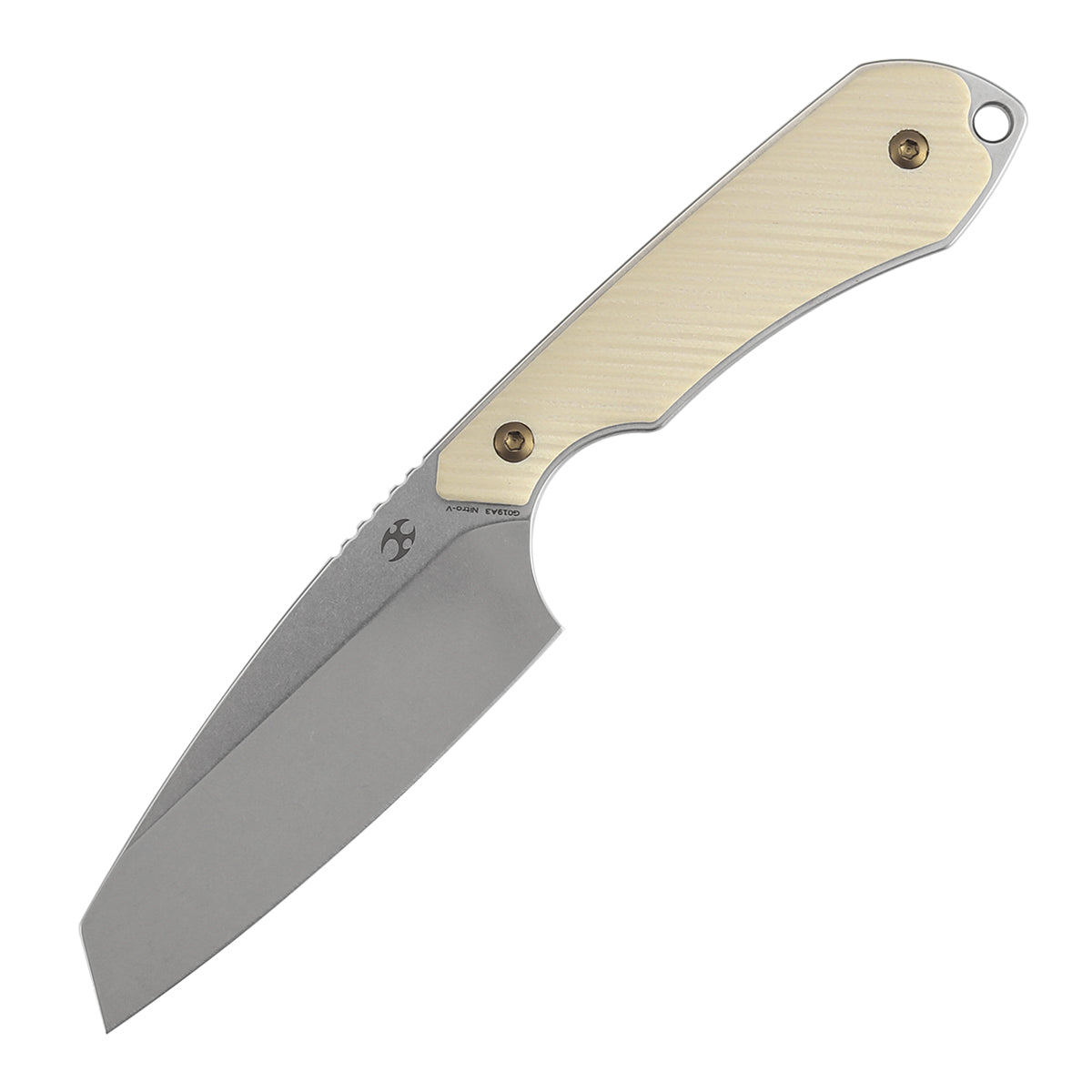 Kansept Valk | Fixed Blade | Ivory G10 |3"Stonewashed Nitro V Blade ...